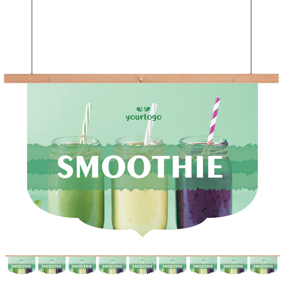 Custom Shaped Hanging Banner – Flag Menu