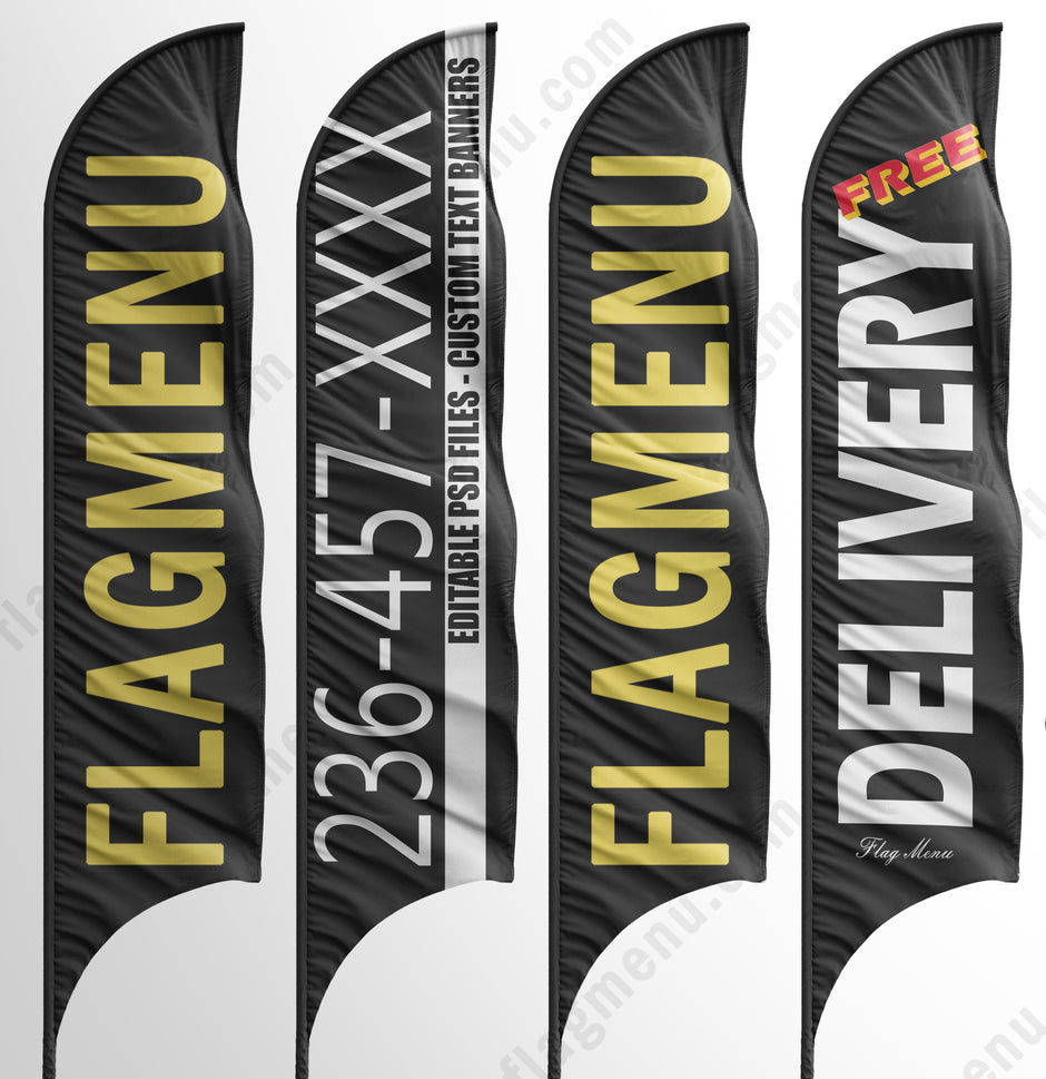 Custom Sharkfin Flag - Flag Only – Flag Menu